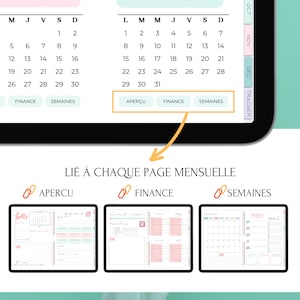 Digital Planner francais 2025 Planificateur Numérique Hyperlié pour ...