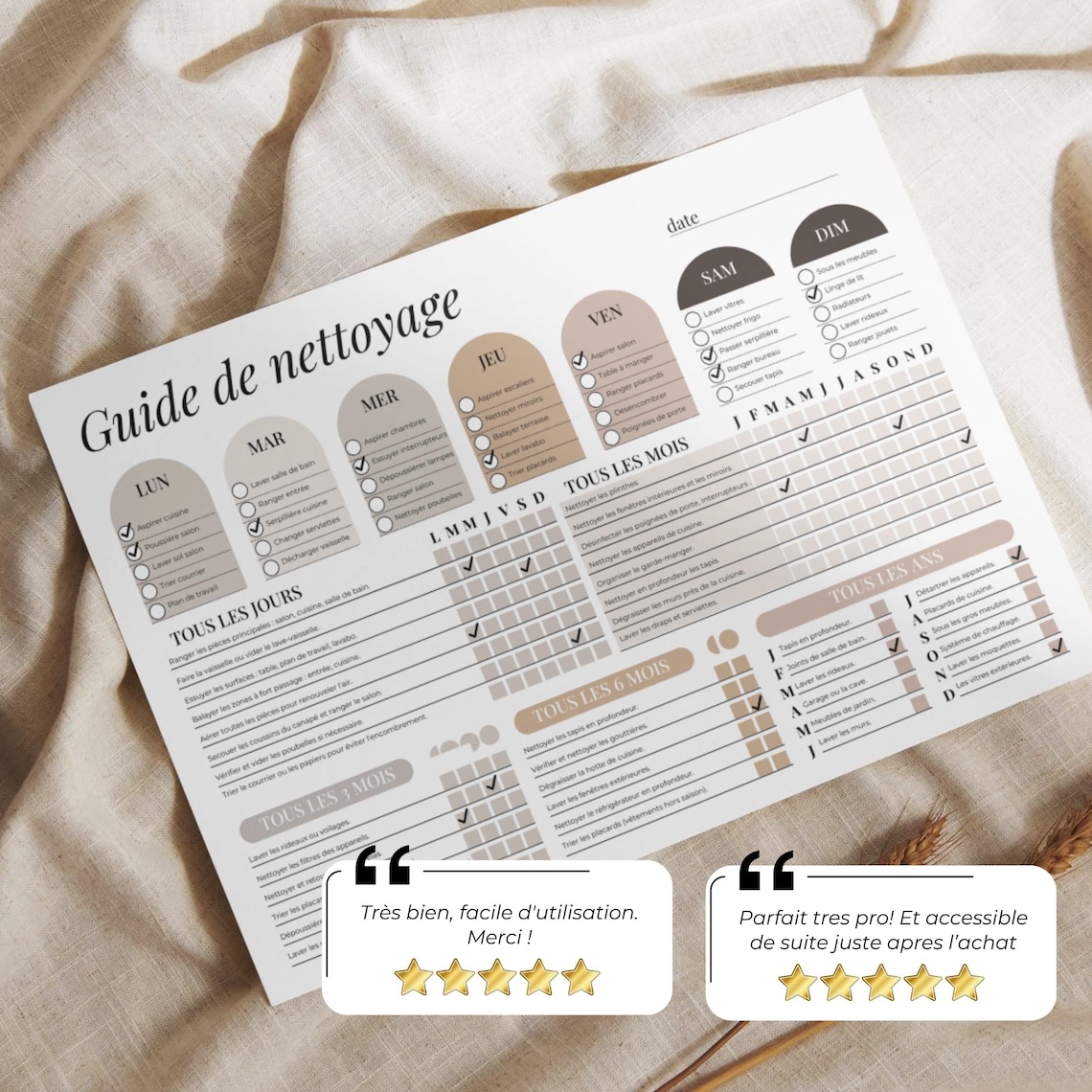 Check-list de Ménage Imprimable pour Airbnb et Maison - Template Canva ...