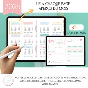 Digital Planner francais 2025 Planificateur Numérique Hyperlié pour ...