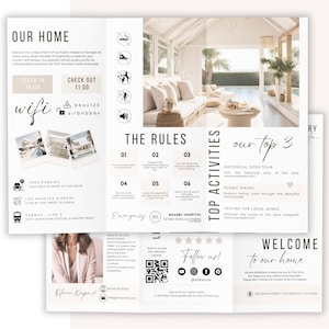 Airbnb Flyer Tri-fold Brochure Short-term Rental | Canva Templates ...