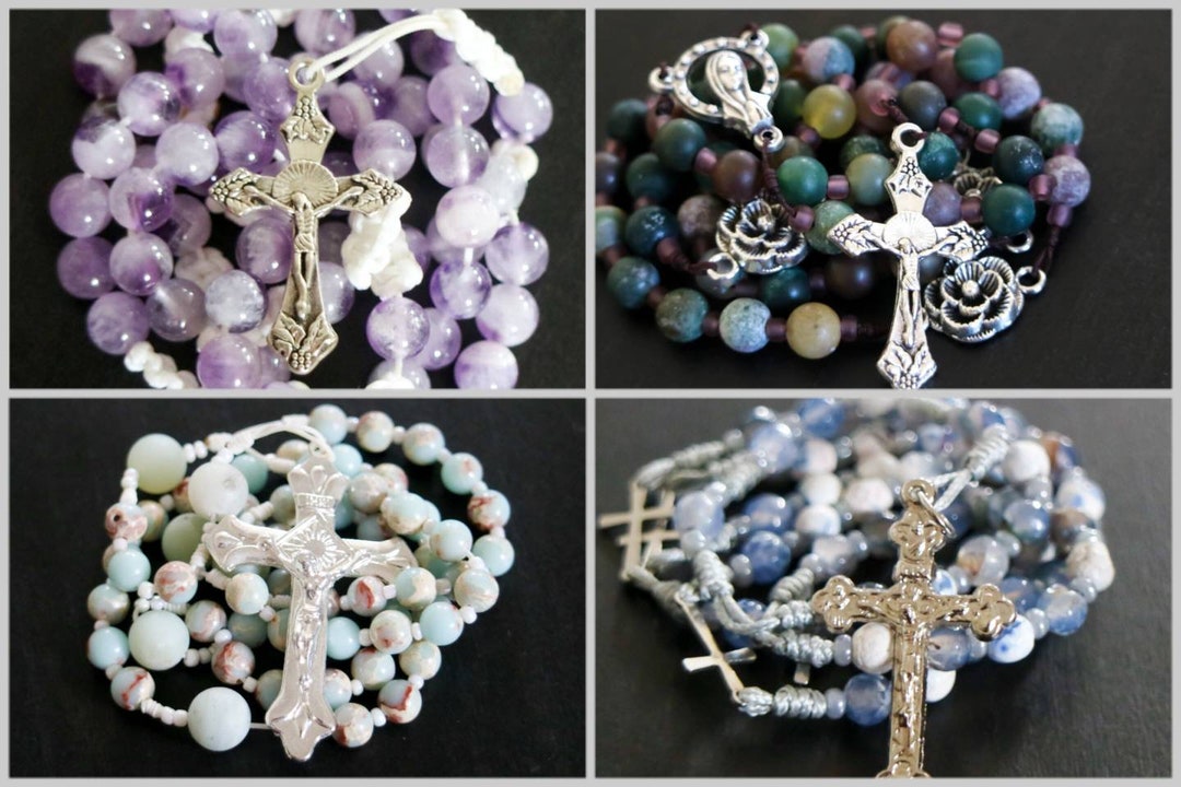 Unique Cord Rosary Feminine Designs Catholic Prayer Beads - Etsy
