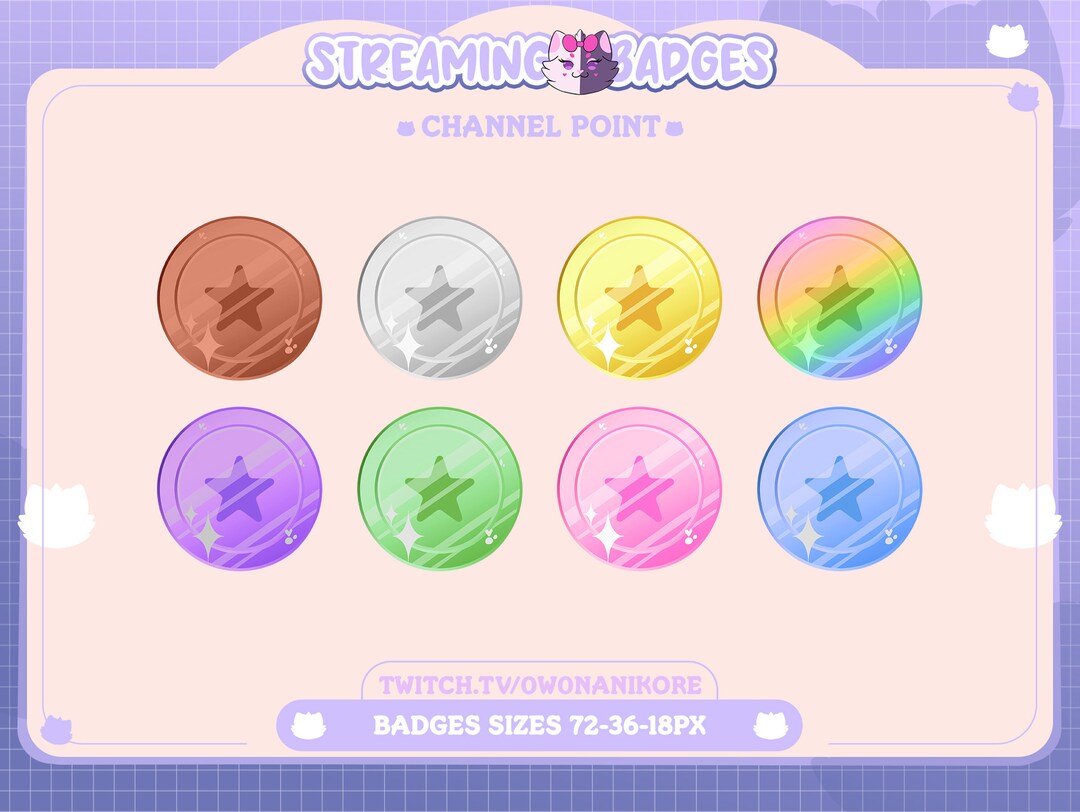 Star Coin Twitch Sub Badges | Kawaii Sub Badges| Youtube Sub Badges ...