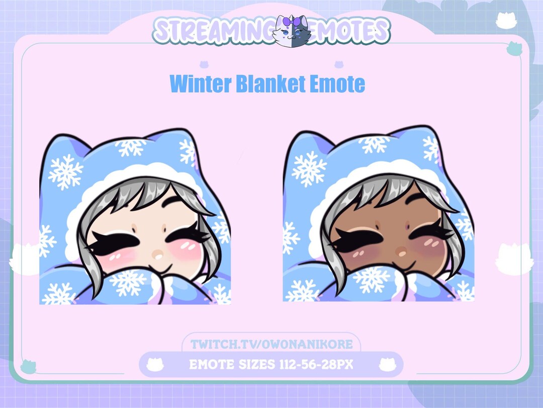 Winter Blanket Snuggle Girl W/ Grey Hair Hair Emote Pack | Gamer ...