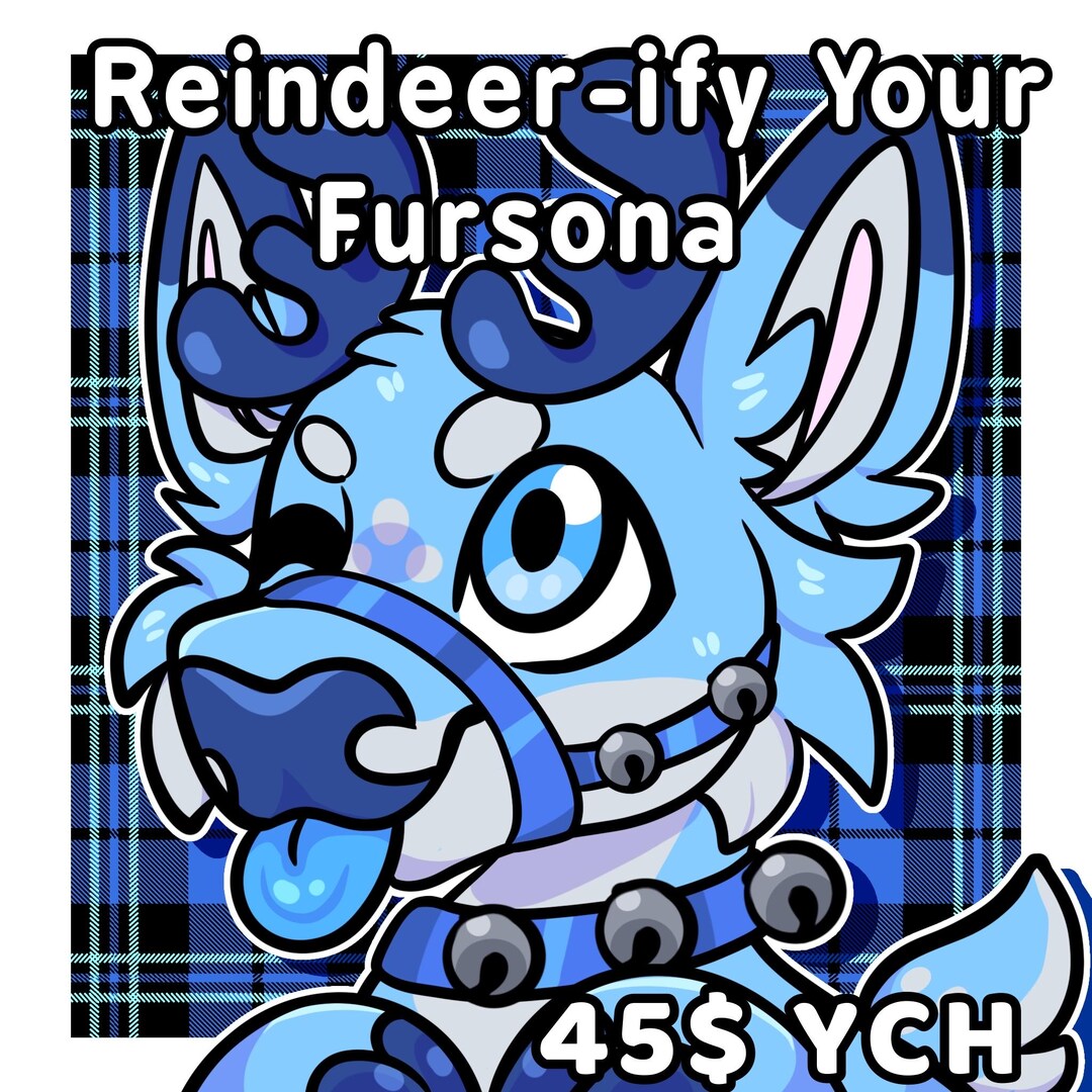 Reindeer-ify Your Fursona Christmas Furry Icon YCH Commission - Etsy