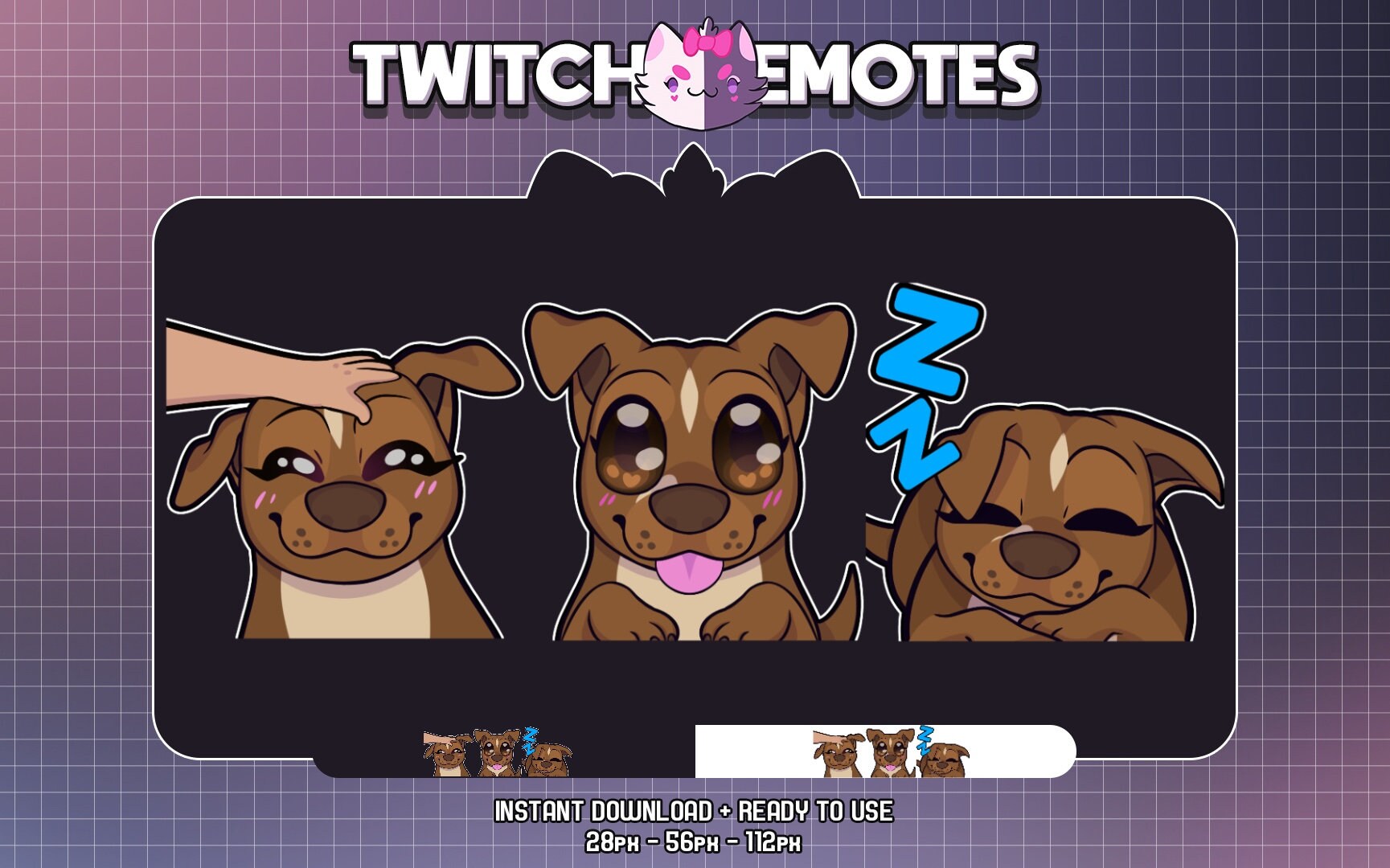 Cute Puppy / Pitbull Twitch Emotes Dog Emotes Pit Lover - Etsy