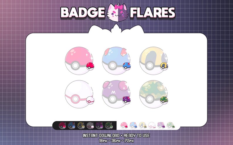 PKMN Pokeball Series 1 Sub Badge Flair for Tiwtch/ Youtube | Twitch ...