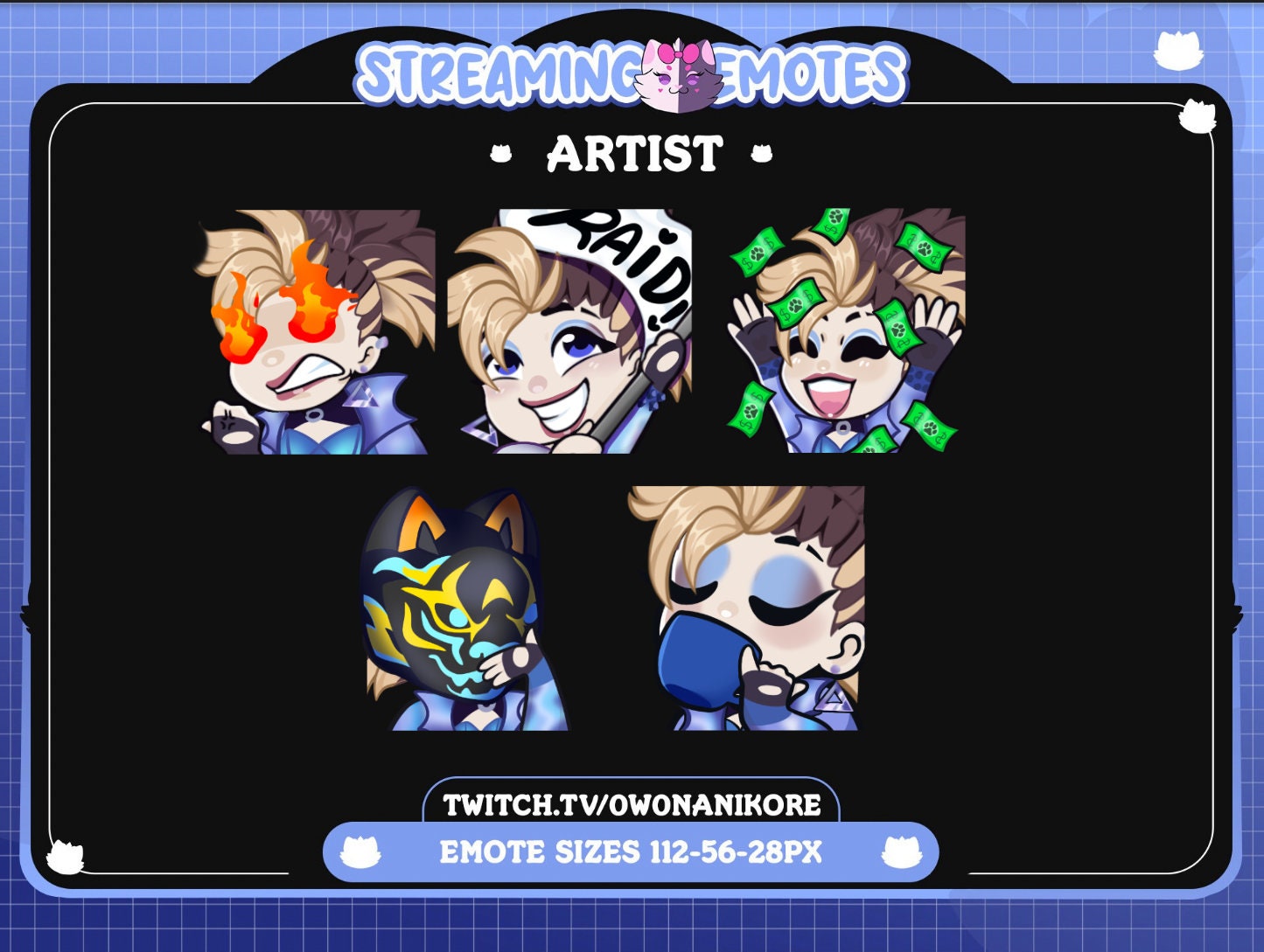 KDA All Out Akali 5 Emotes Pack | Gamer | Kawaii | Twitch Emotes | Kick ...