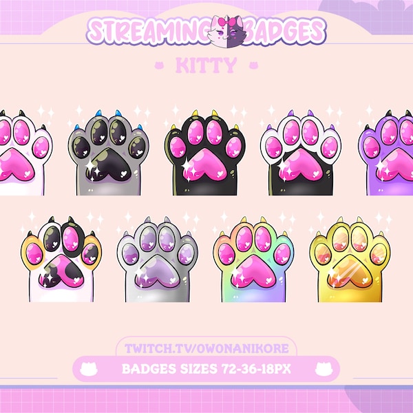 Full Pink Kitty Animated Stream Package 3 Pink Aesthetic Twitch Package ...