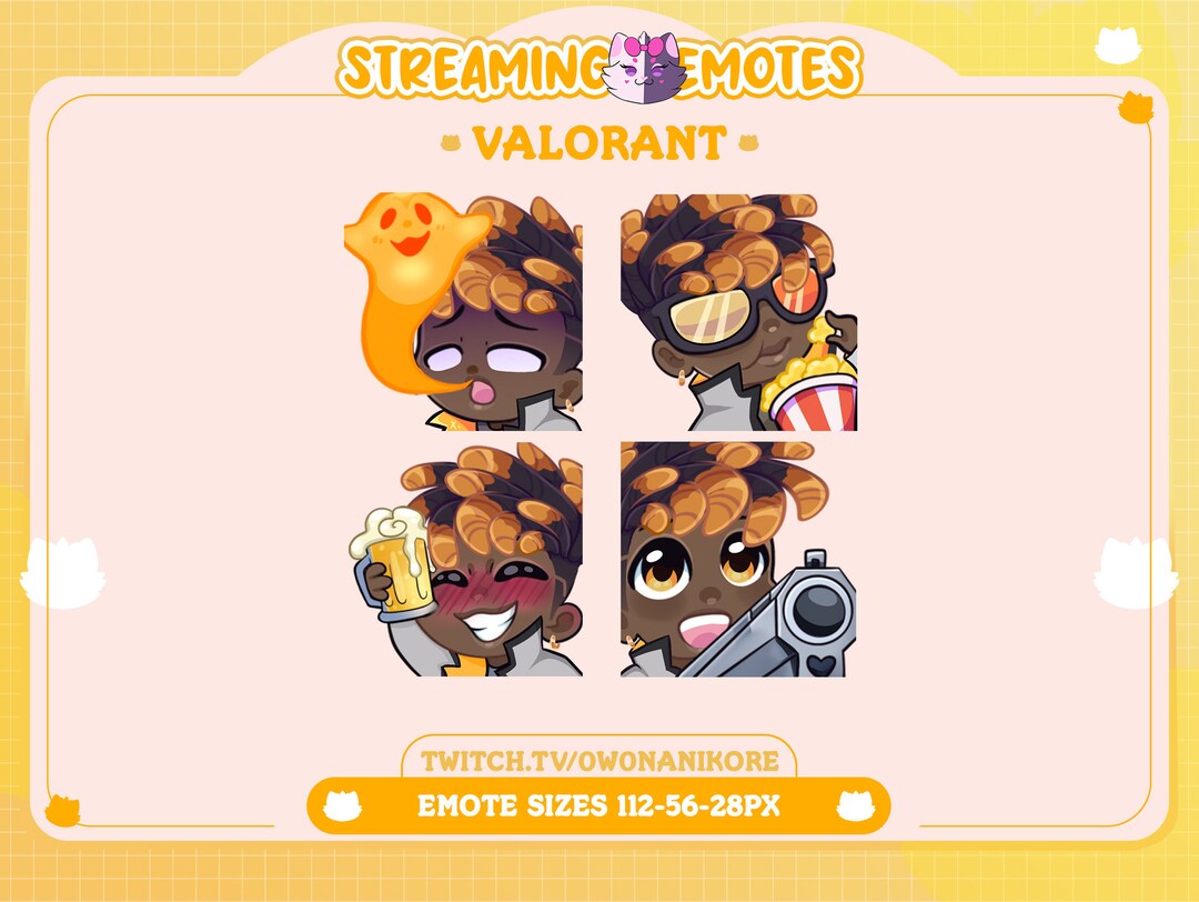 Valorant Agent Phoenix Emotes | Gamer | Kawaii | Twitch Emotes | Kick ...