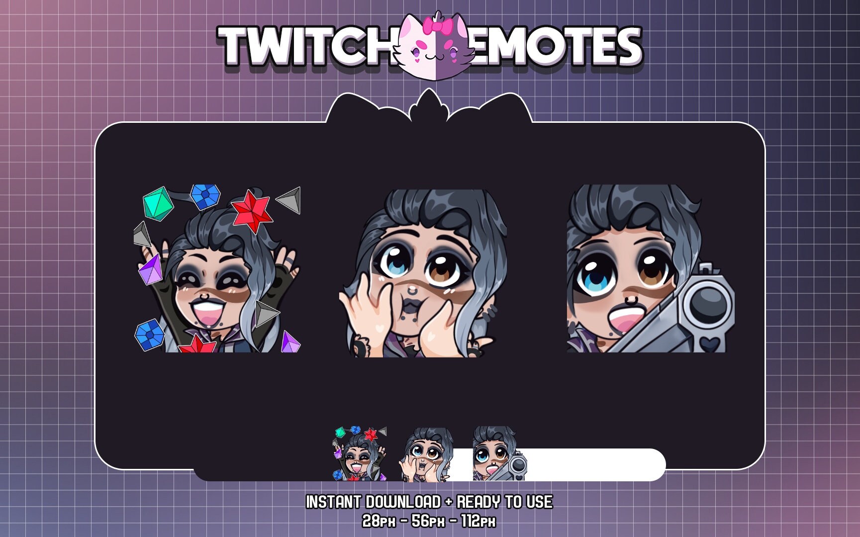 Valorant Agent Fade Emotes Gamer Kawaii Twitch Emotes Kick Discord - Etsy