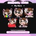 MHA Ochaco 5 Pack Twitch Emotes | Gamer | Kawaii | Twitch Emotes | Kick ...