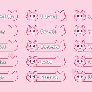 Full Pink Kitty Animated Stream Package