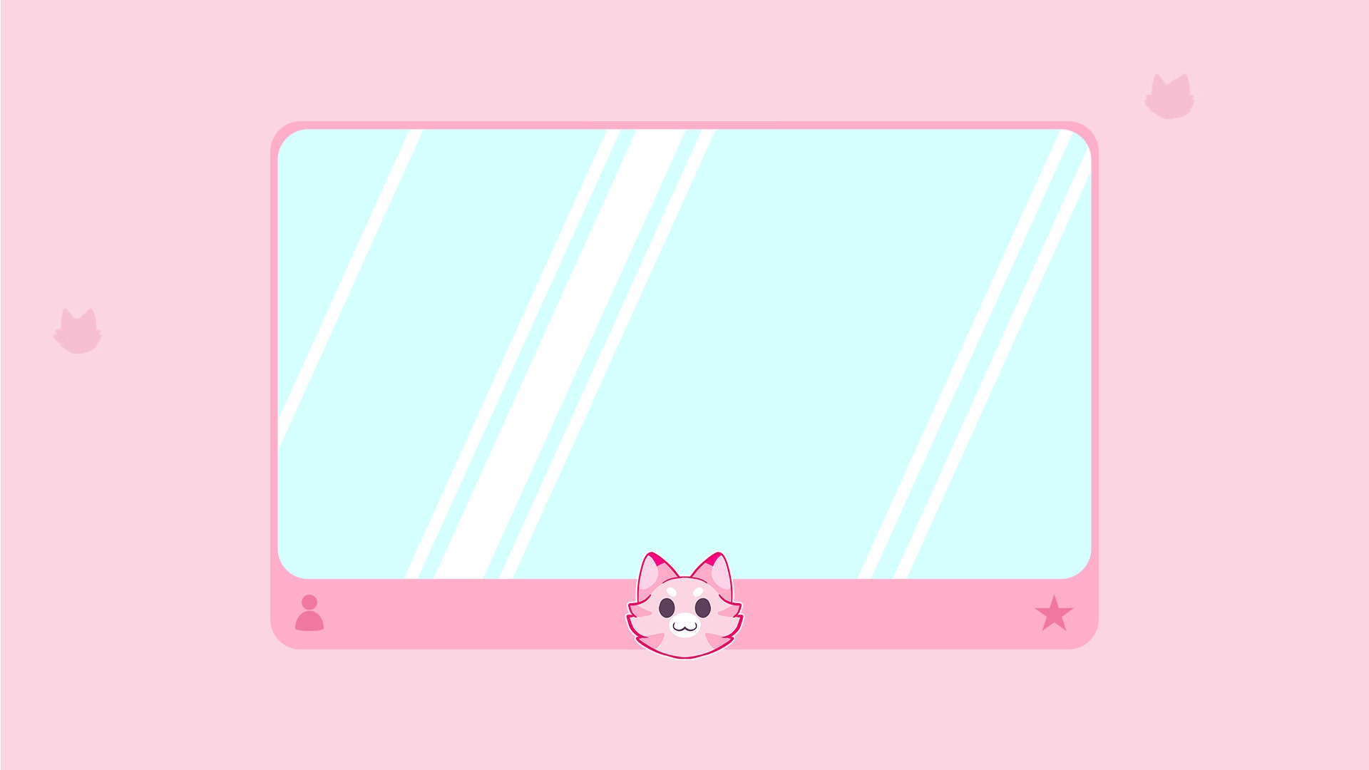 Full Pink Kitty Animated Stream Package