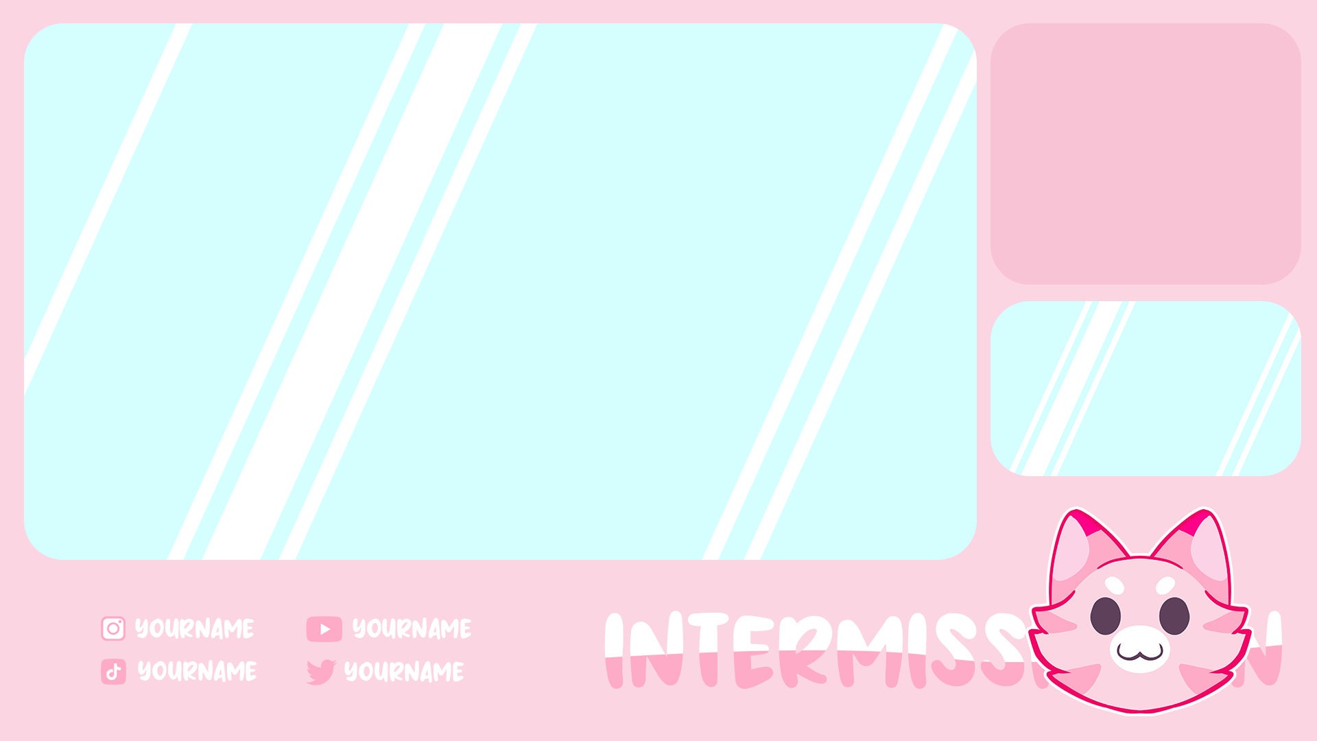 Full Pink Kitty Animated Stream Package