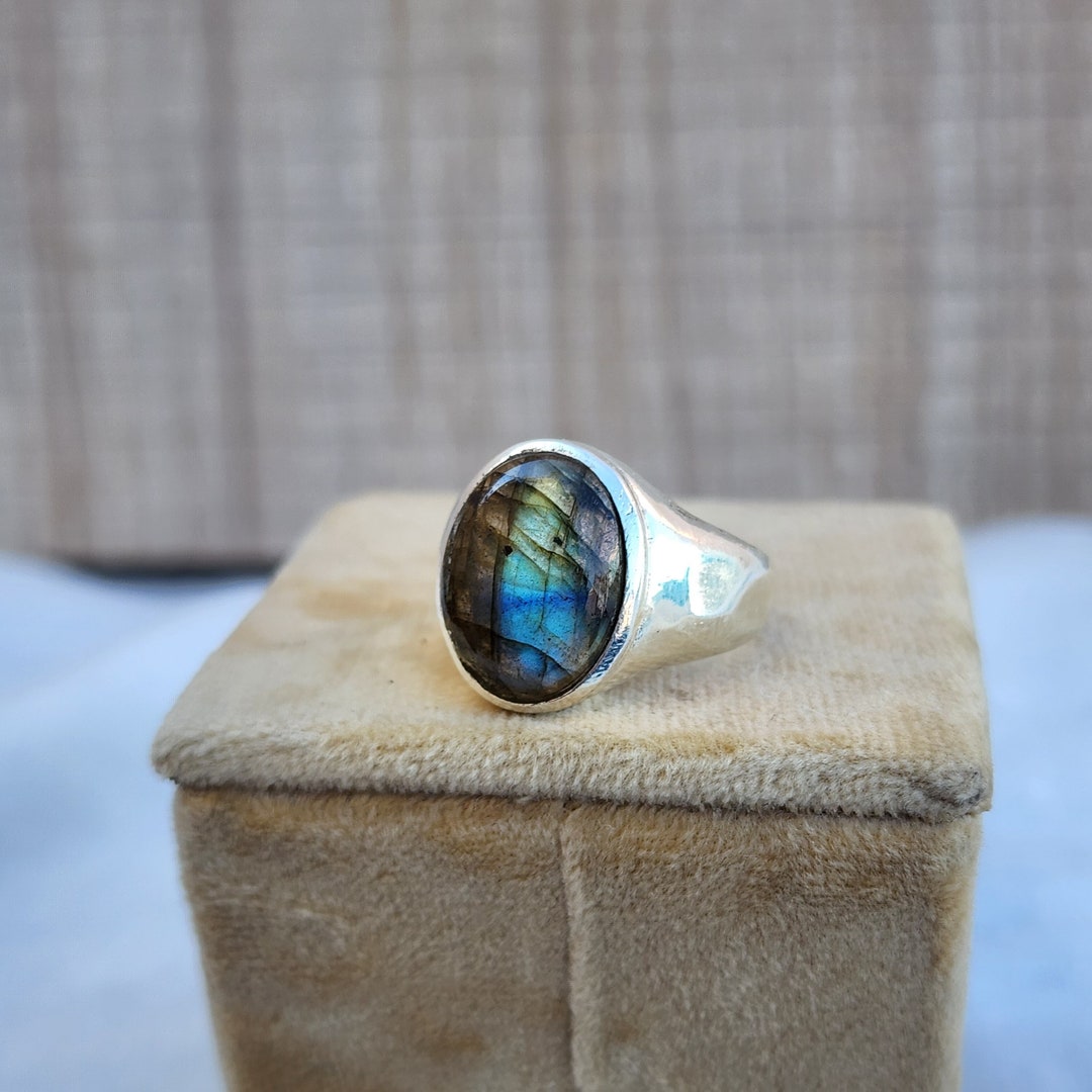 Labradorite Men's Ring Statement ring Gemstone Ring Sterling Silver ...