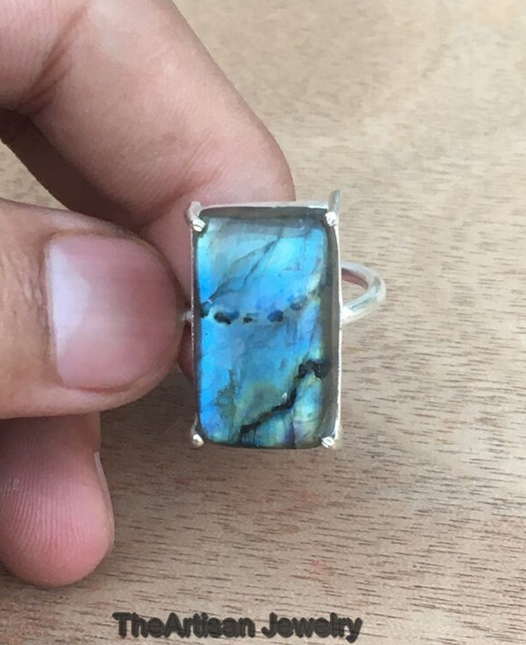 Blue Labradorite Ring, 925 Sterling Silver Ring, Handmade Ring ...