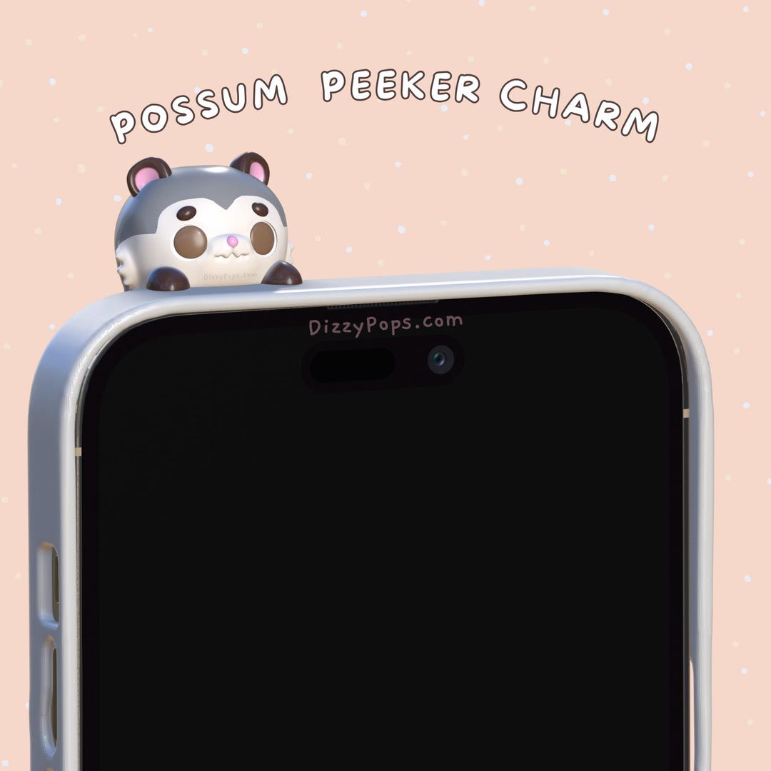 Possum Peeker Charm - Phone Charm - Kawaii Cute Phone Charm Strap Gift ...