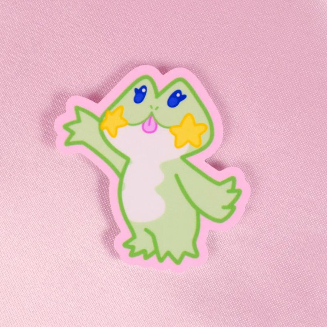 Sparkle Waving Sticker - Kawaii Cute Phone Sticker Vinyl Sticker Meme ...