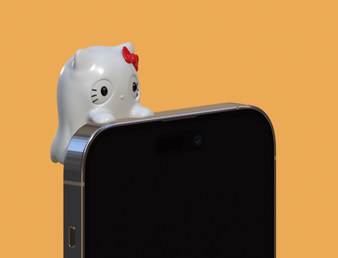 Ghost Kitty Cat Buddy Accessory Kawaii Iphone/android Phone - Etsy