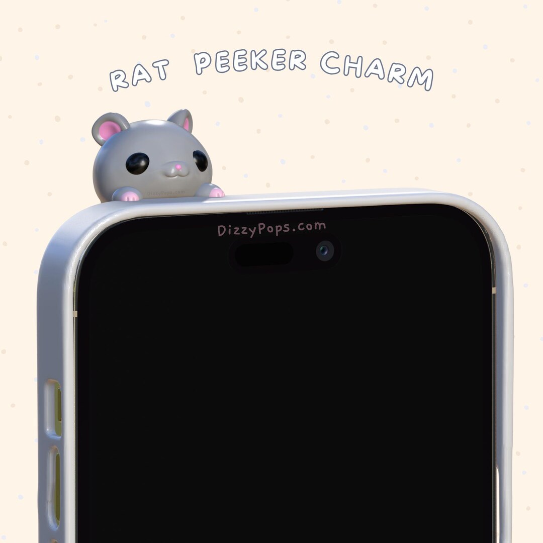 Rat Peeker Charm - Phone Charm - Kawaii Cute Phone Charm Strap Gift ...