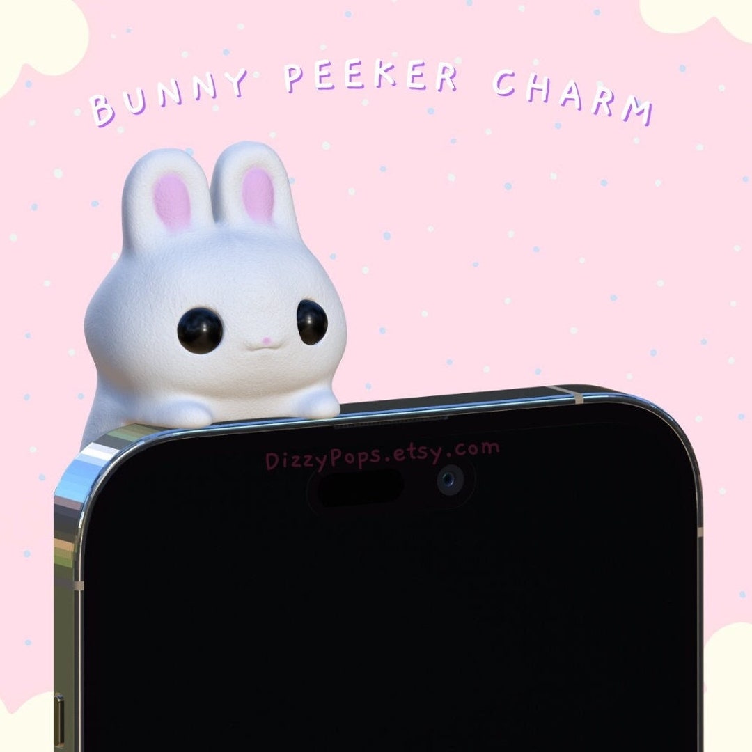 Bunny Peeker Charm Phone Charm Kawaii Cute Phone Charm Strap Gift ...