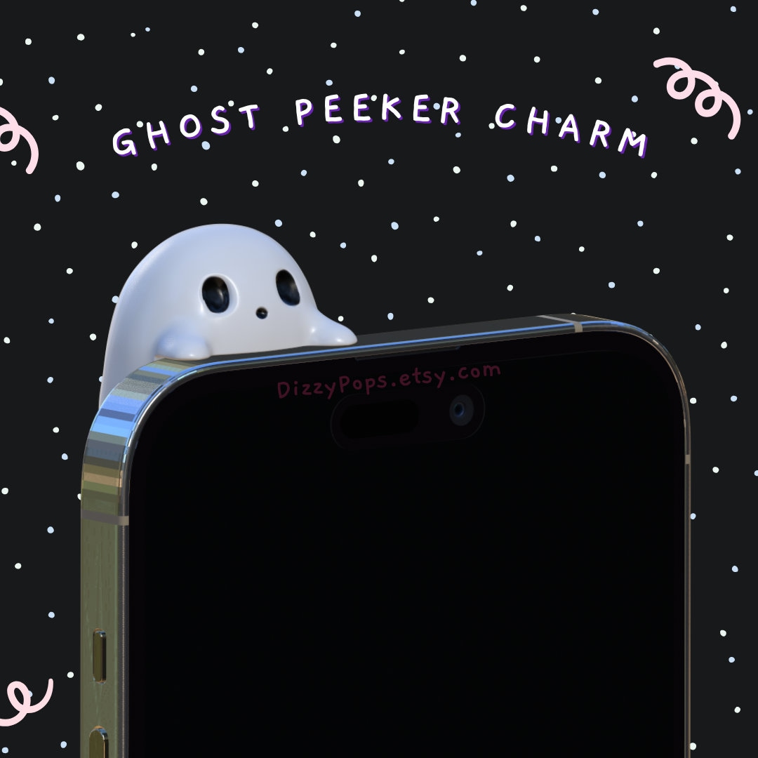 Ghost Peeker Charm Phone Accessory Kawaii Iphone/android Phone Charm ...