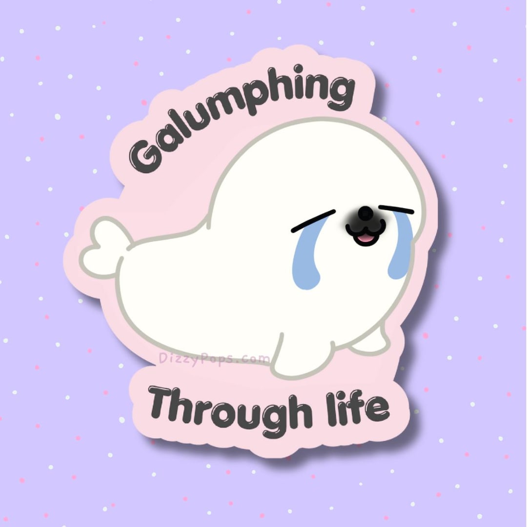 Buy Galumphing Through Life Harp Seal Sticker - Kawaii Cute Phone ...