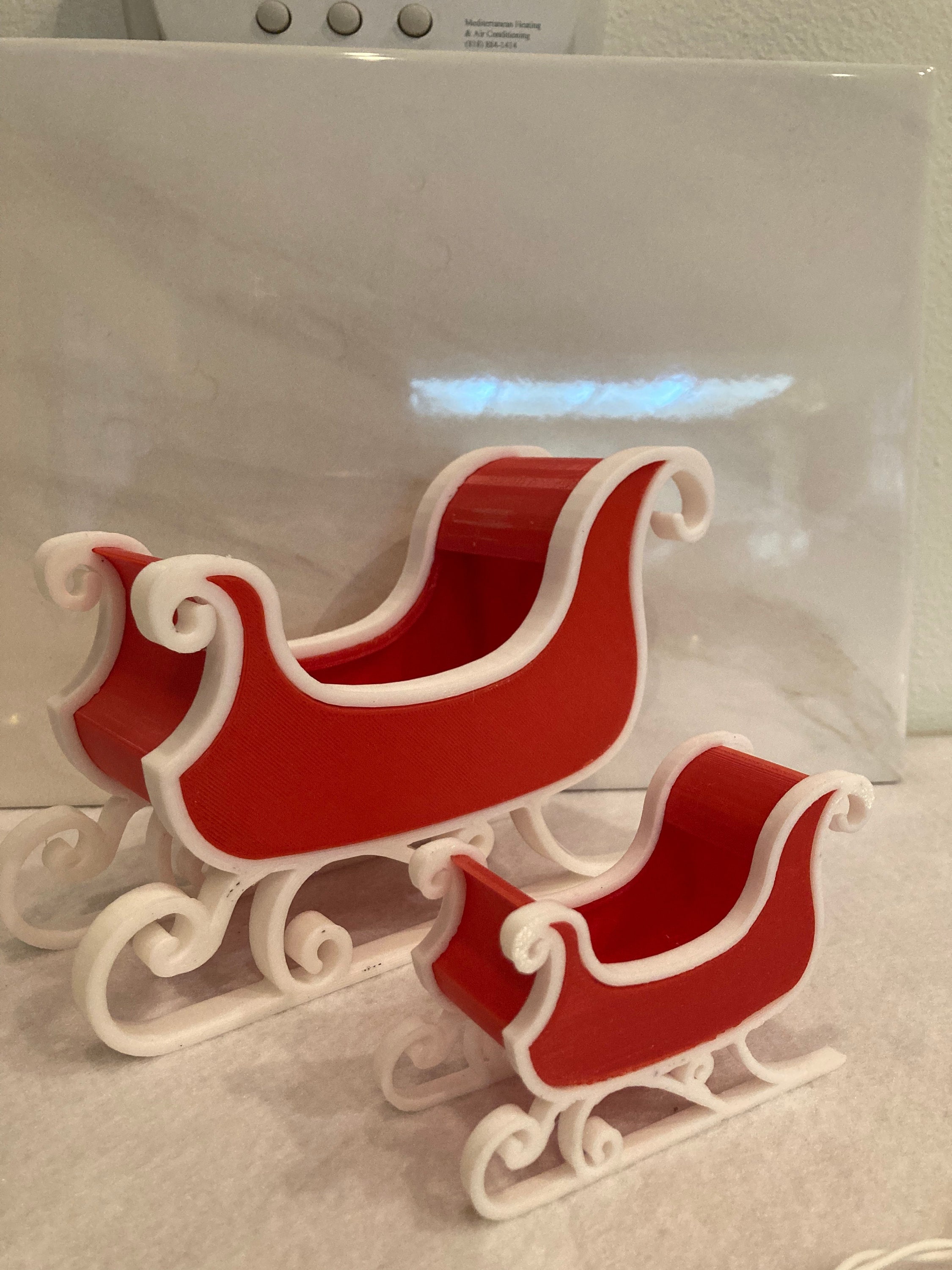 3d Printed Santa's Sleigh - Etsy