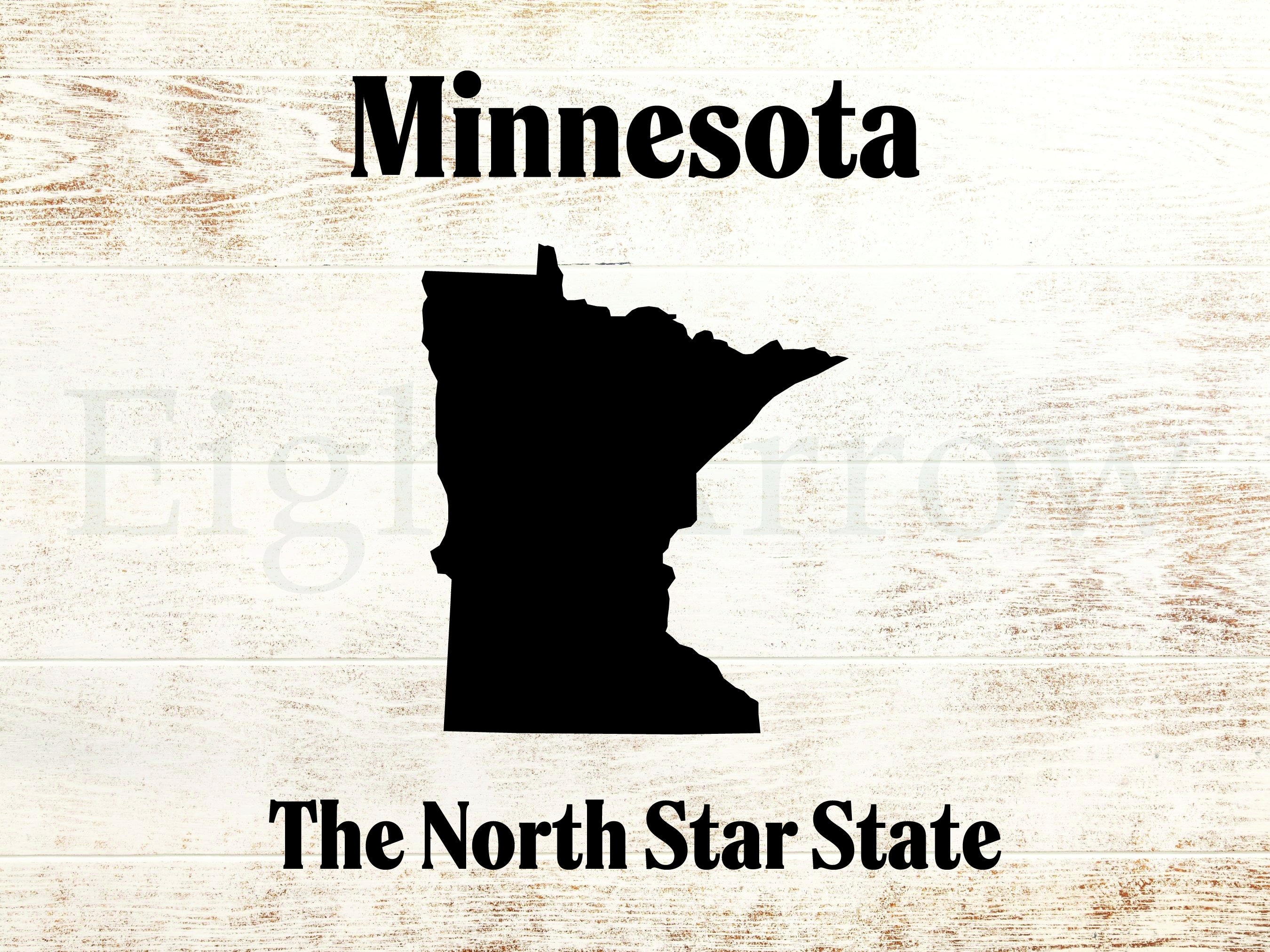 Minnesota the North Star State, State Svg, Silhouette, Svg Files for ...