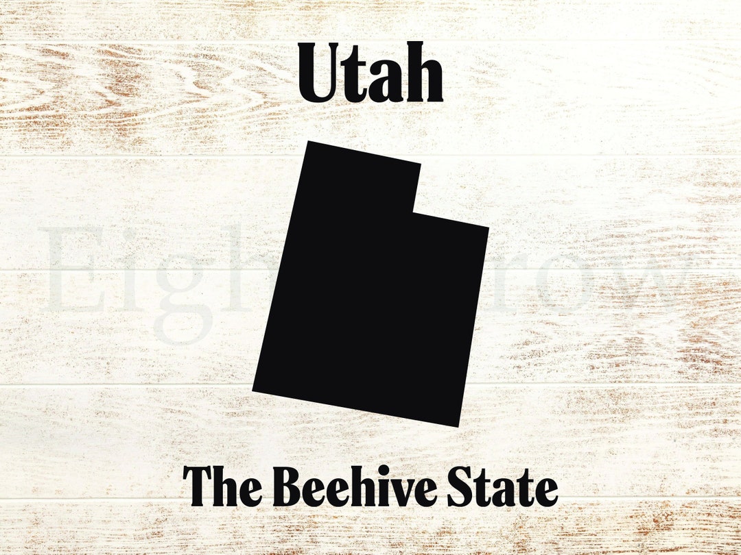 Utah the Beehive State, State Svg, Silhouette, Svg Files for Cricut ...