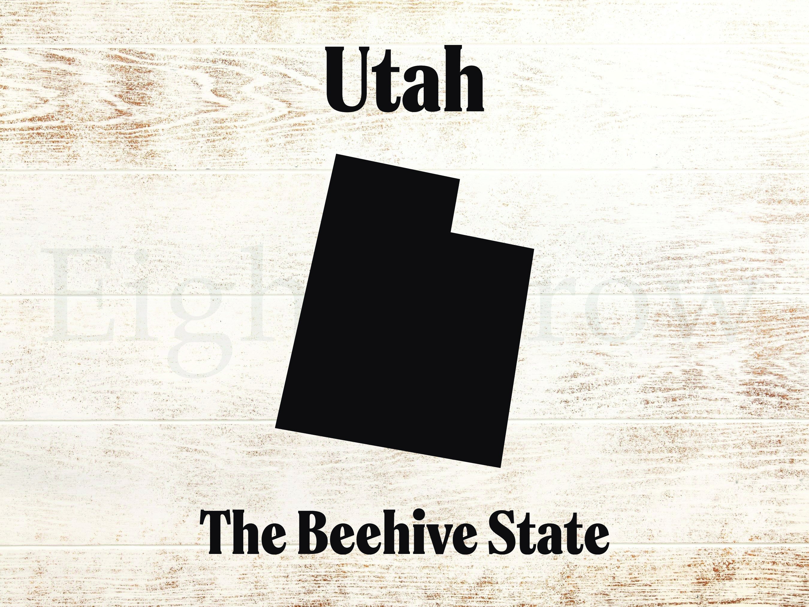 Utah the Beehive State, State Svg, Silhouette, Svg Files for Cricut ...