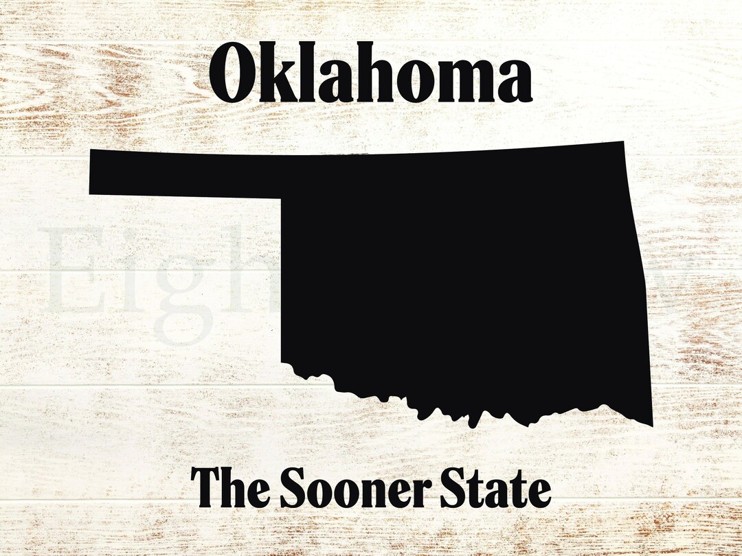 Oklahoma the Sooner State, State Svg, Silhouette, Svg Files for Cricut ...