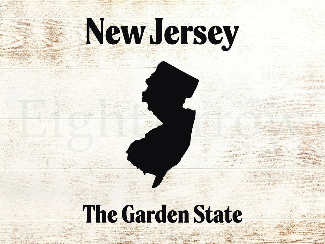 New Jersey the Garden State, State Svg, Silhouette, Svg Files for ...