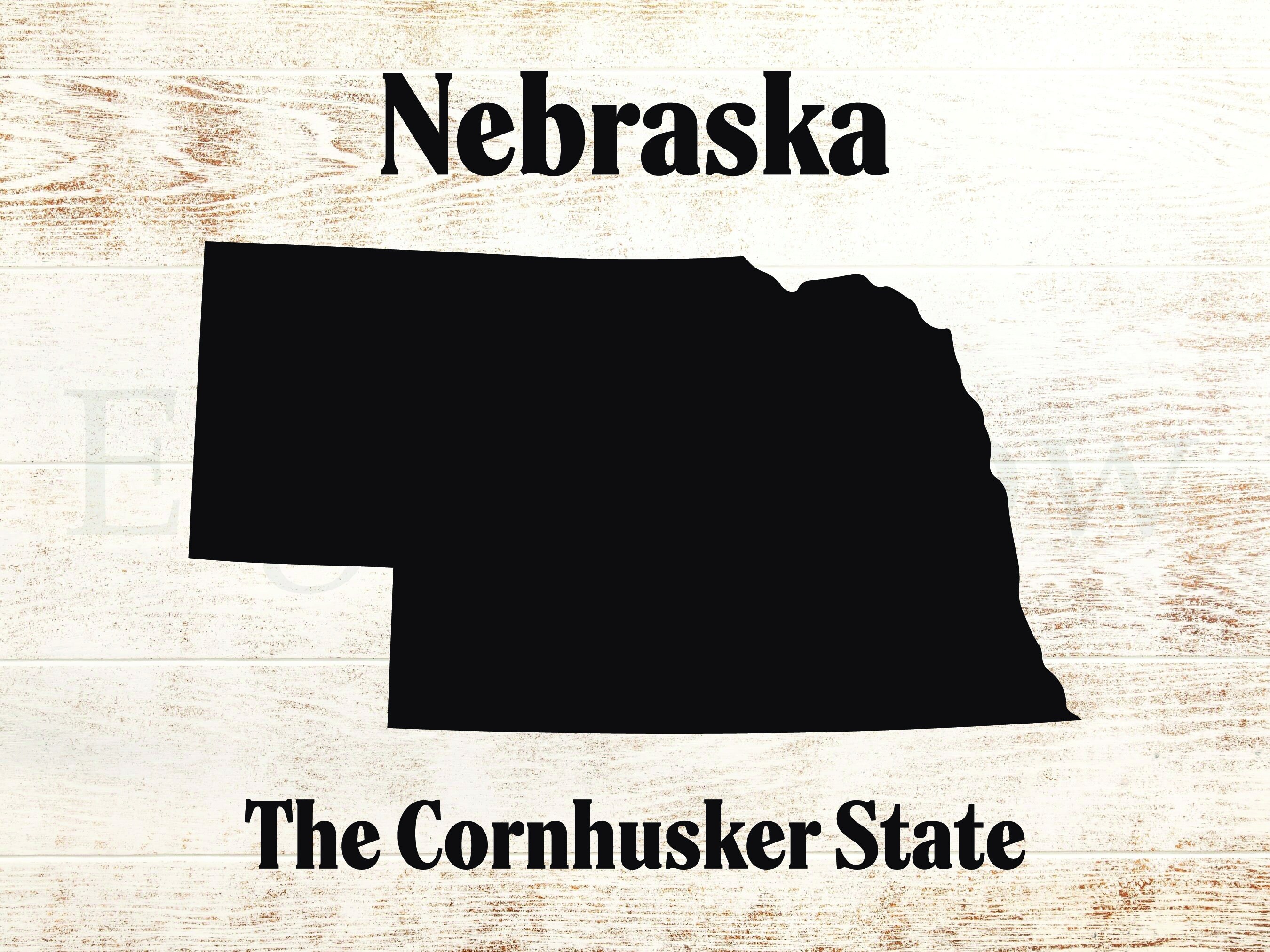 Nebraska the Cornhusker State, State Svg, Silhouette, Svg Files for ...