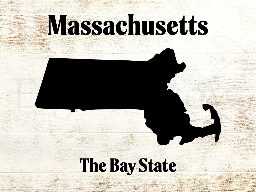 Massachusetts the Bay State, State Svg, Silhouette, Svg Files for ...