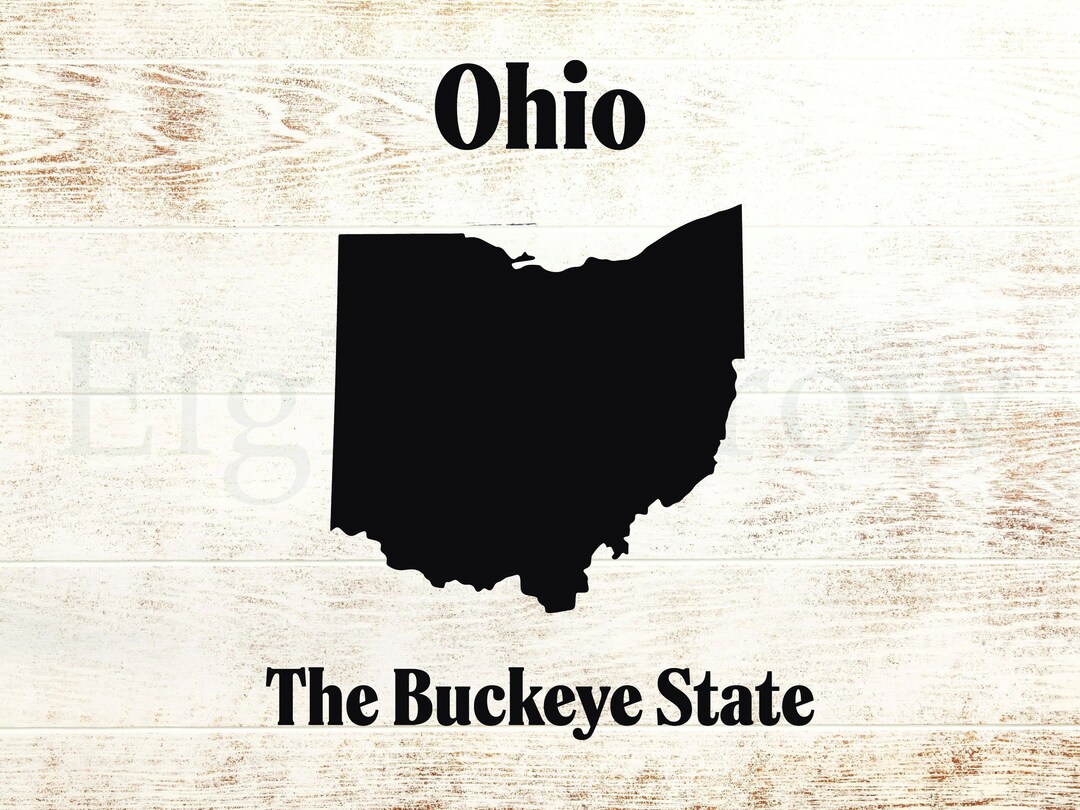 Ohio the Buckeye State, State Svg, Silhouette, Svg Files for Cricut ...