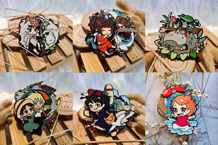 Anime Inspired Spinning Enamel Pin Flying Delivery - Etsy