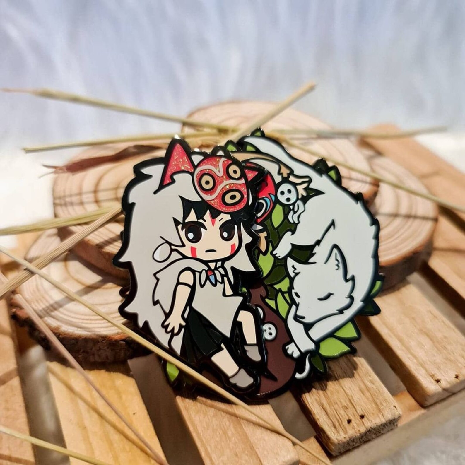 Anime Inspired Spinning Enamel Pin Wolf Princess GRADE B - Etsy
