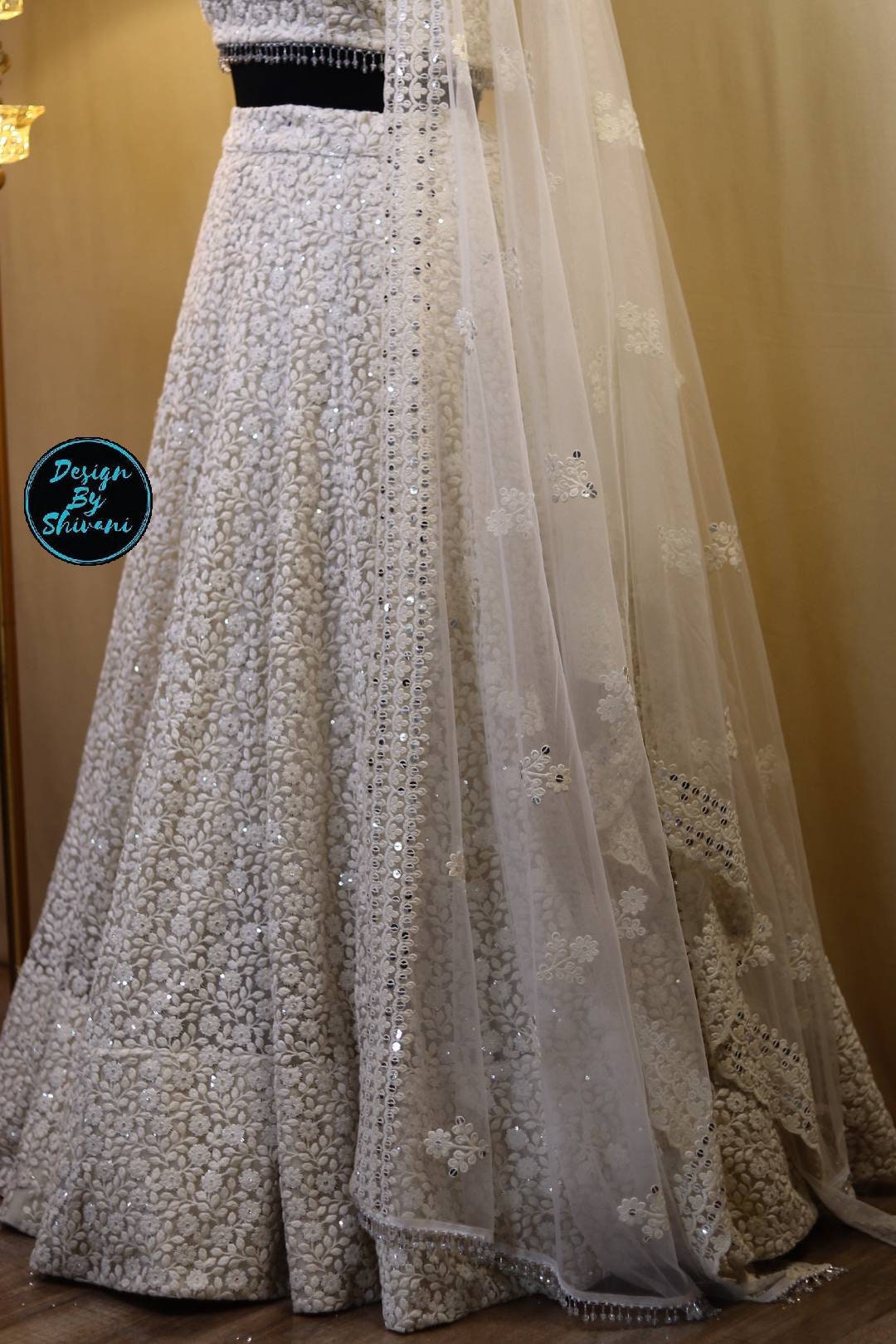 Ivory Embroidered Wedding Lehenga Bridal Lengha Choli Indian - Etsy