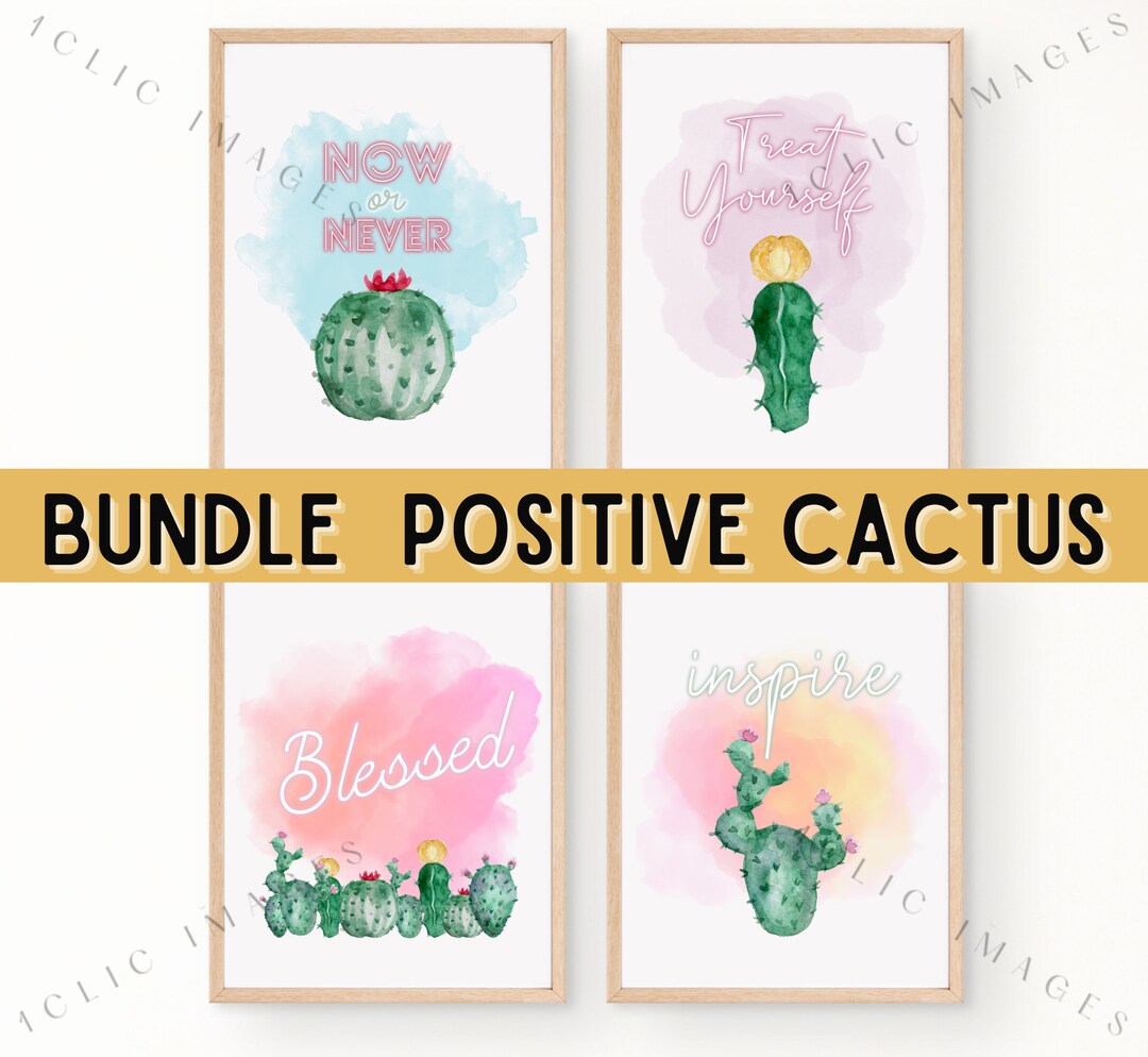 Bundle Cactus Positivos/ Citas PNG/ PNG Positivo/ Cactus PNG - Etsy