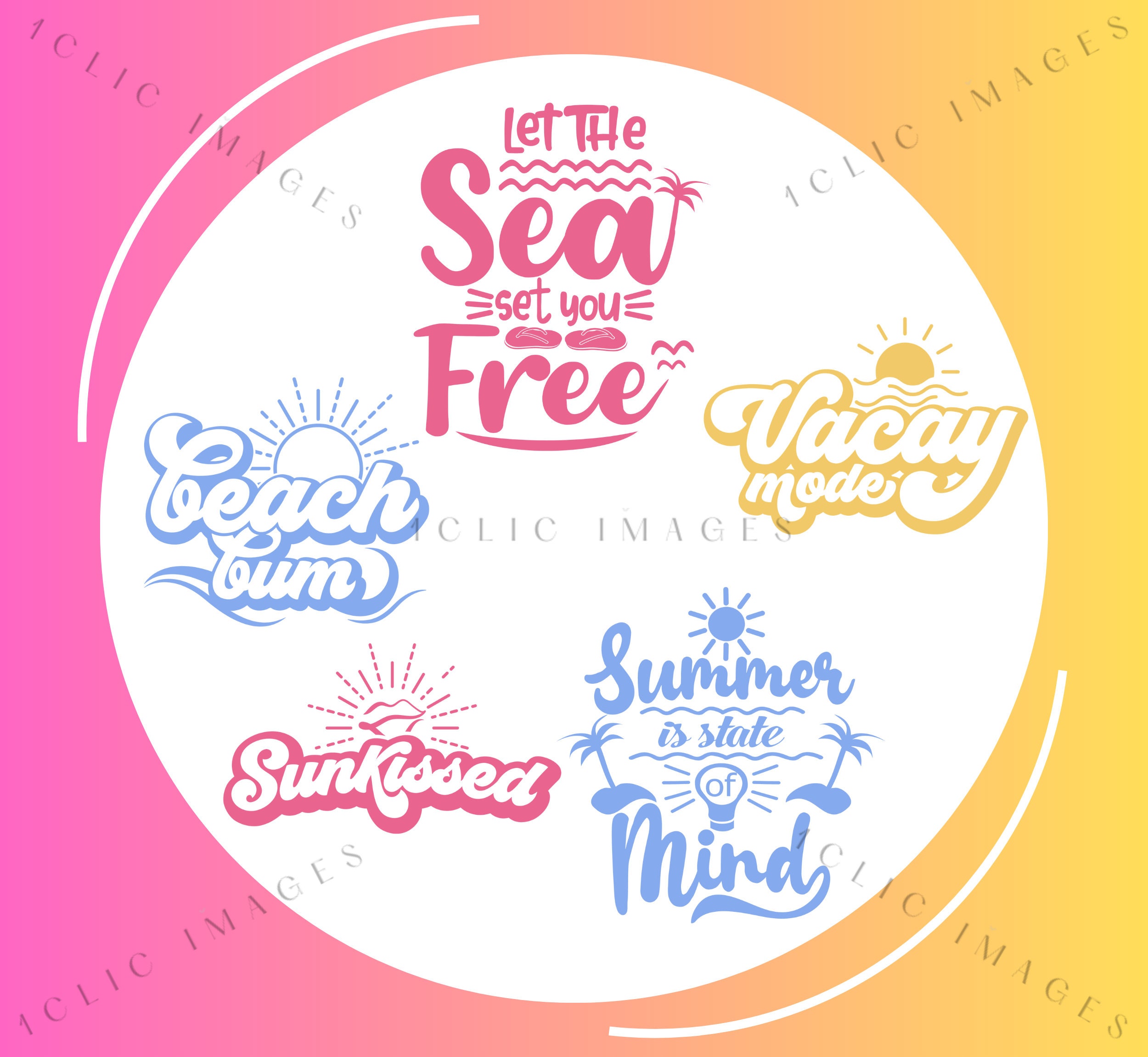 Summer Clipart, Beach Quotes, Digital Download, Clipart PNG - Etsy