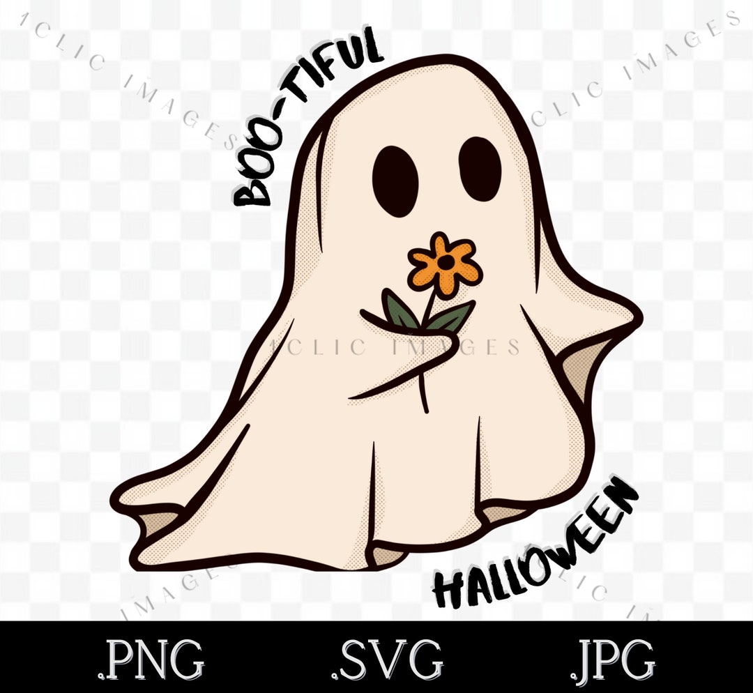 Bootiful Ghost PNG, Ghost SVG, Halloween PNG Sublimation Design, Funny ...