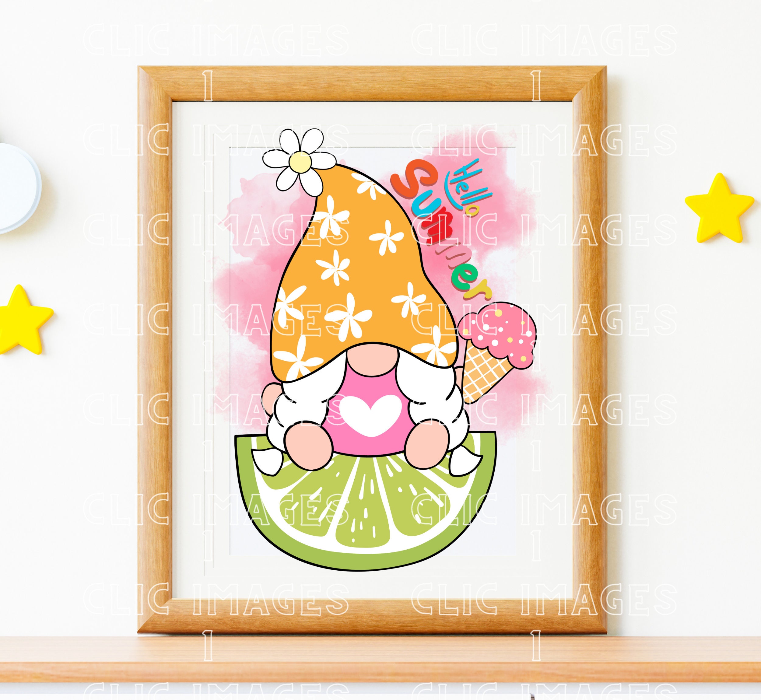 Ice Cream Summer Gnome, Summer Themed, Gnome PNG - Etsy
