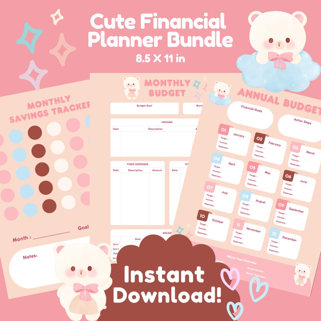 Budget Planner | Cute Printable Planners | Budget Tracker | Budget ...