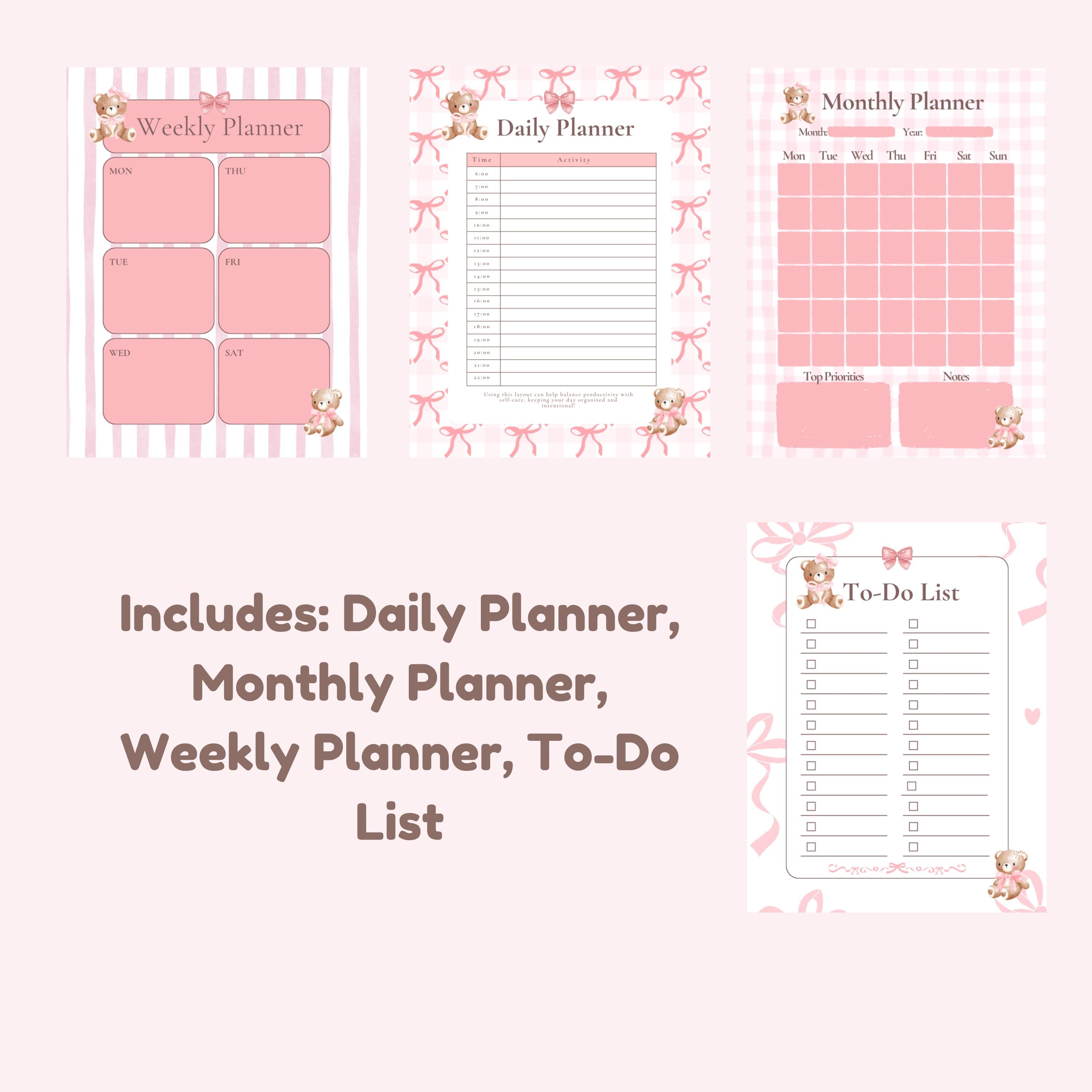 Cute Printable Planner, Cute Weekly Planner, to Do List, Printable ...