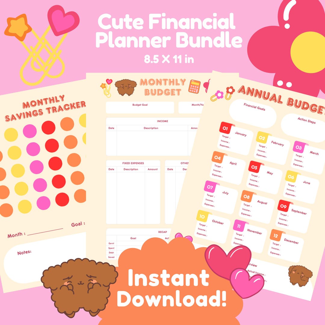 Budget Planner | Cute Printable Planners | Budget Tracker | Budget ...