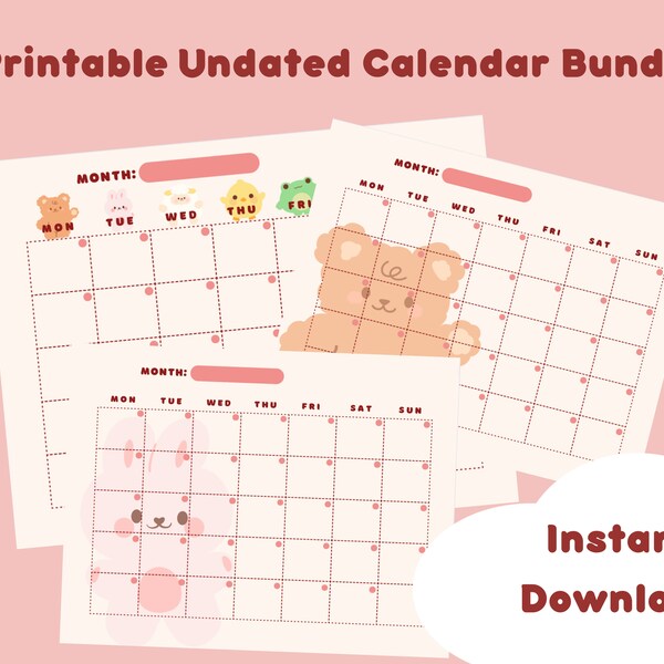 Cute Calendar - Etsy
