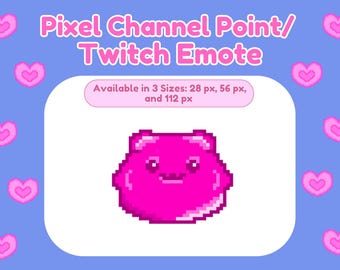 Pixel Cute Gummy Bear Channel Point, Pixel Bear Twitch Emote, Pixel ...