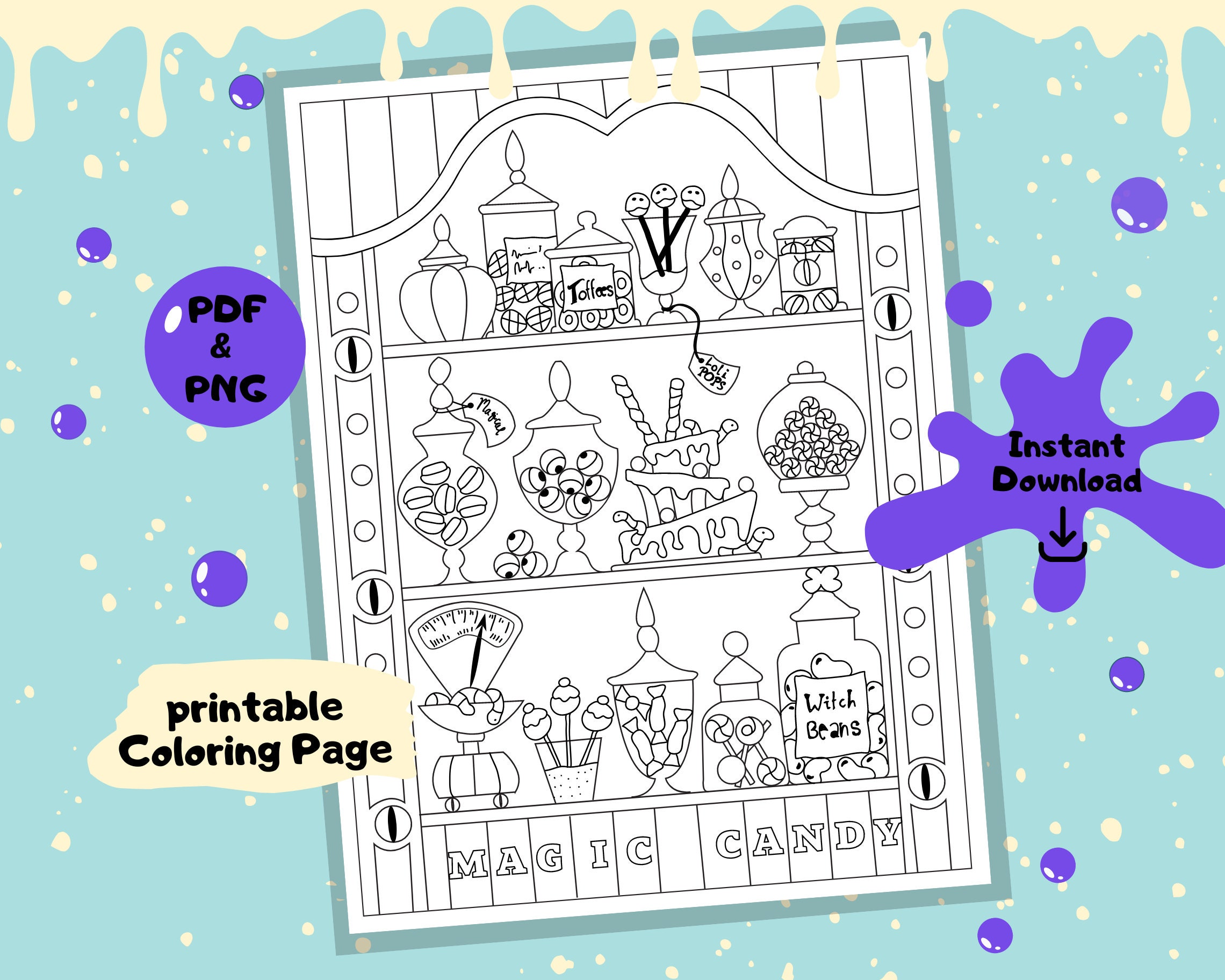 Candy Store Coloring Pages