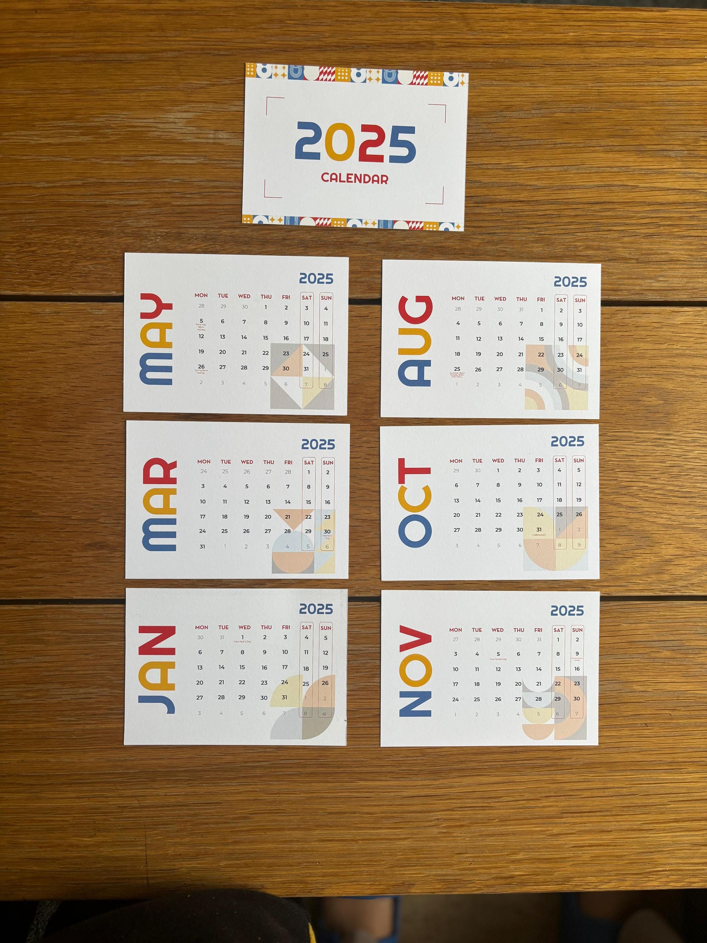Desk Calendar, Newyear Calendar 2025, Mini Desk Calendar, A6 Desk ...